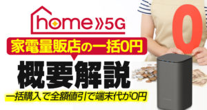 ドコモ home 5Gの一括0円を解説｜まだ家電量販店でもやってる?